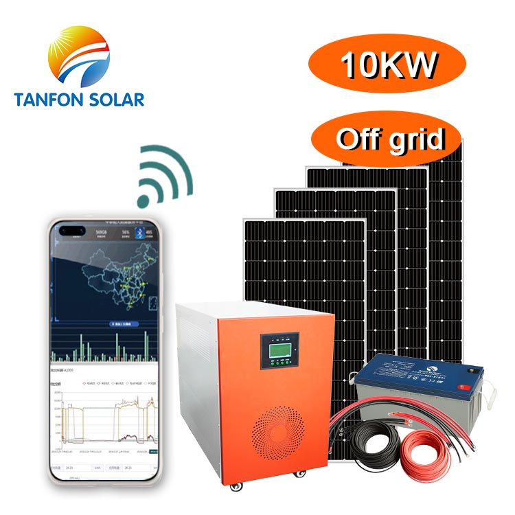 10KW 10KVA Off Grid Solar Power System With Battery_Single Phase Solar System_TANFON solar power ...